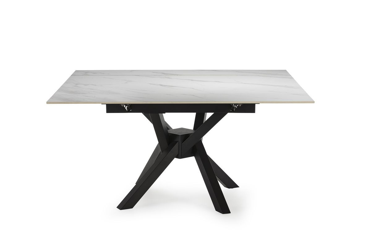 Table à manger carrée extensible 90 à 150 cm LENA plateau céramique ...