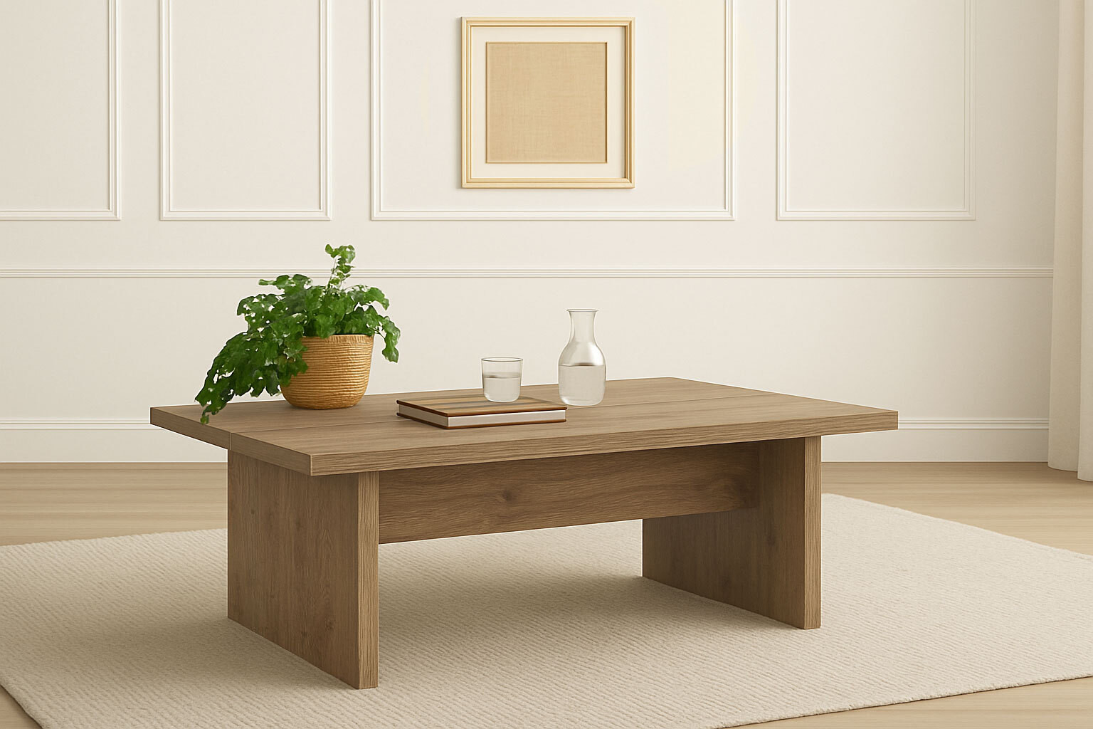 Table basse 120 cm LOANA effet bois | BOBOCHIC